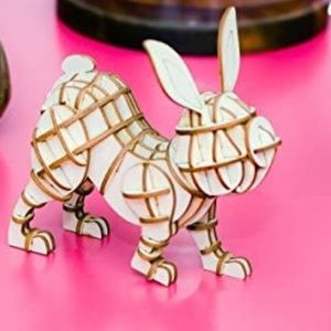 Toys | Build Your Own 3d Rabbit Puzzle Wood Craft Kit | Poshmark